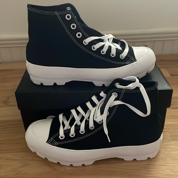 Converse | Shoes | Converse Ctas Lugged Hi Blackwhiteblack Us Ks | Poshmark